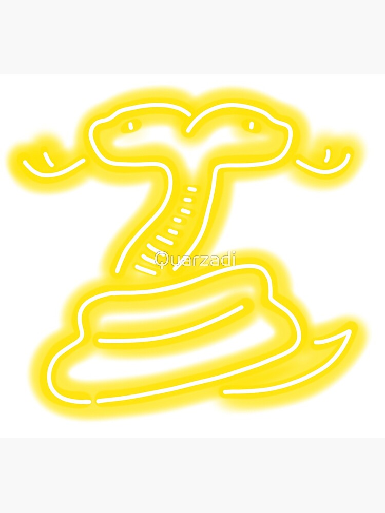 Lámina fotográfica «Logotipo de neón del símbolo de Janus / Deceit ...