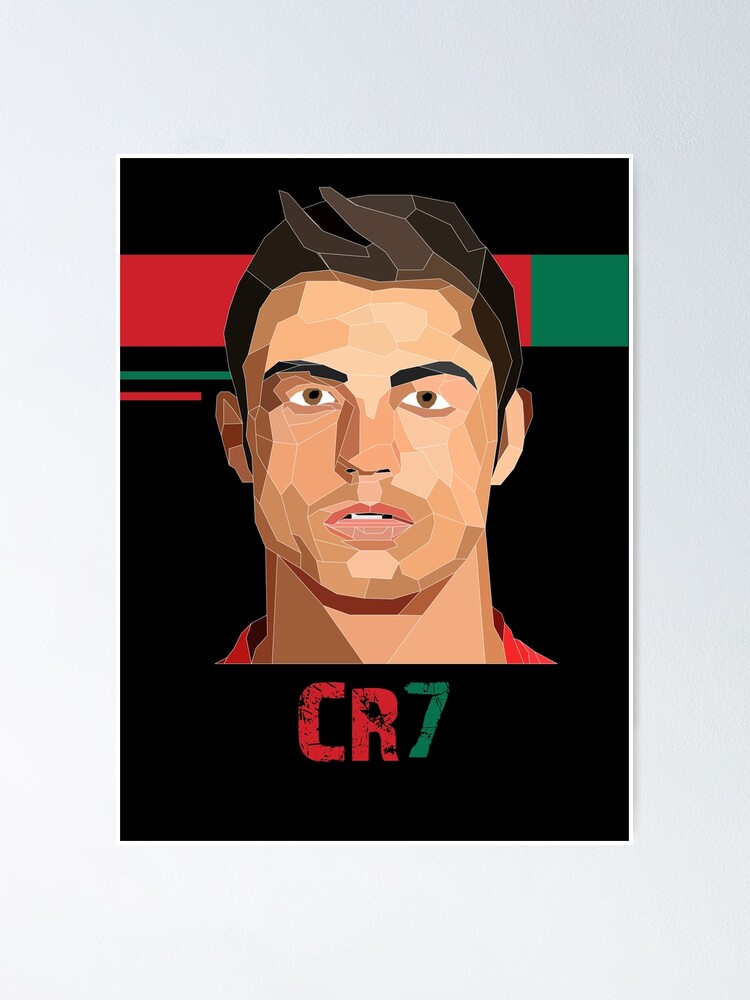 "CR7 Geometric Face" Poster for Sale by AquilaSS | Redbubble