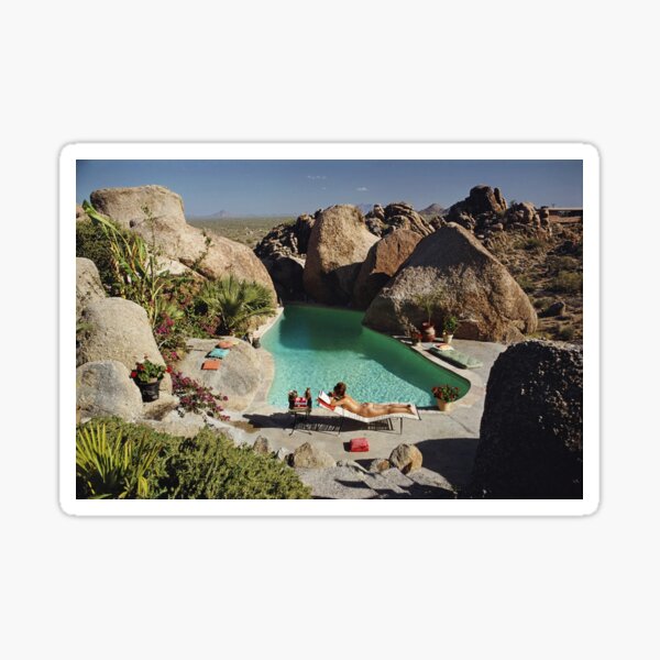 "Landscape Arizona Swimming Pool Poster" Sticker by markroziette ...