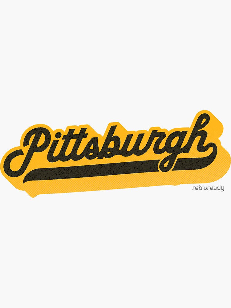 "Pittsburgh | Retro Baseball Style Logo" Sticker for Sale by retroready ...