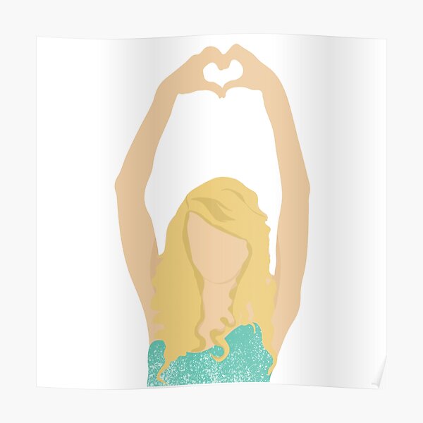 "Taylor Swift with heart hand vector minimalist" Poster by CatieeBee ...