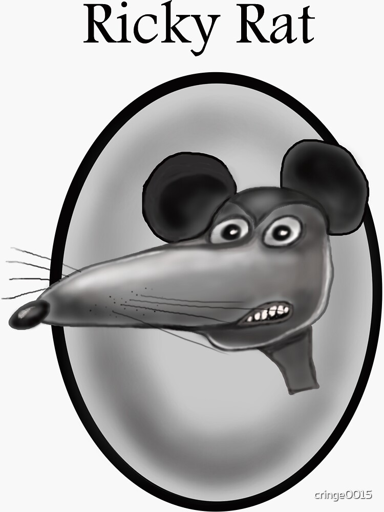 "Ricky Rat " Sticker by cringe0015 | Redbubble