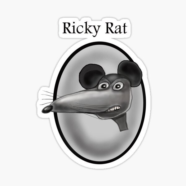"Ricky Rat " Sticker by cringe0015 | Redbubble