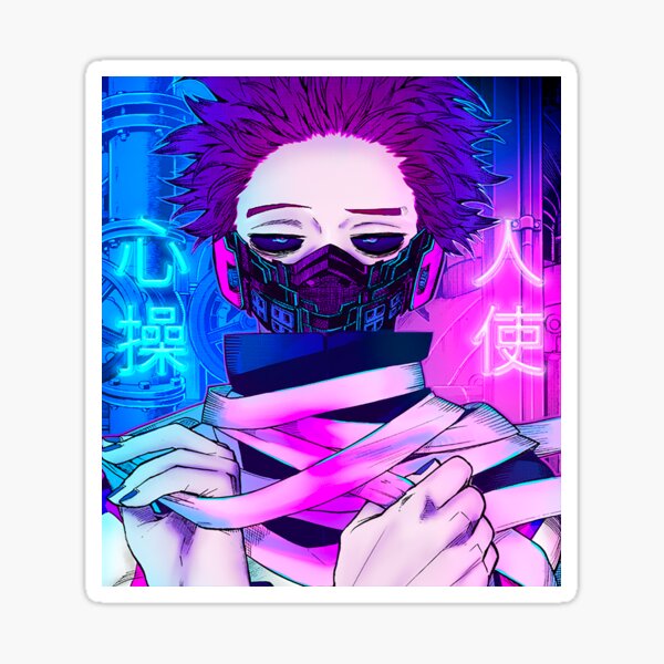 "Neon Shinso | Boku no hero" Sticker for Sale by AoiDoi | Redbubble