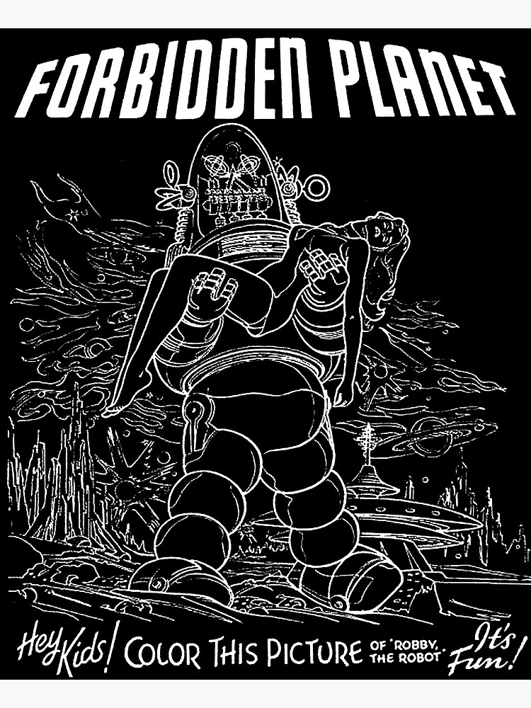 "Robby the Robot Coloring Fun! v.2" Poster for Sale by x1brett | Redbubble