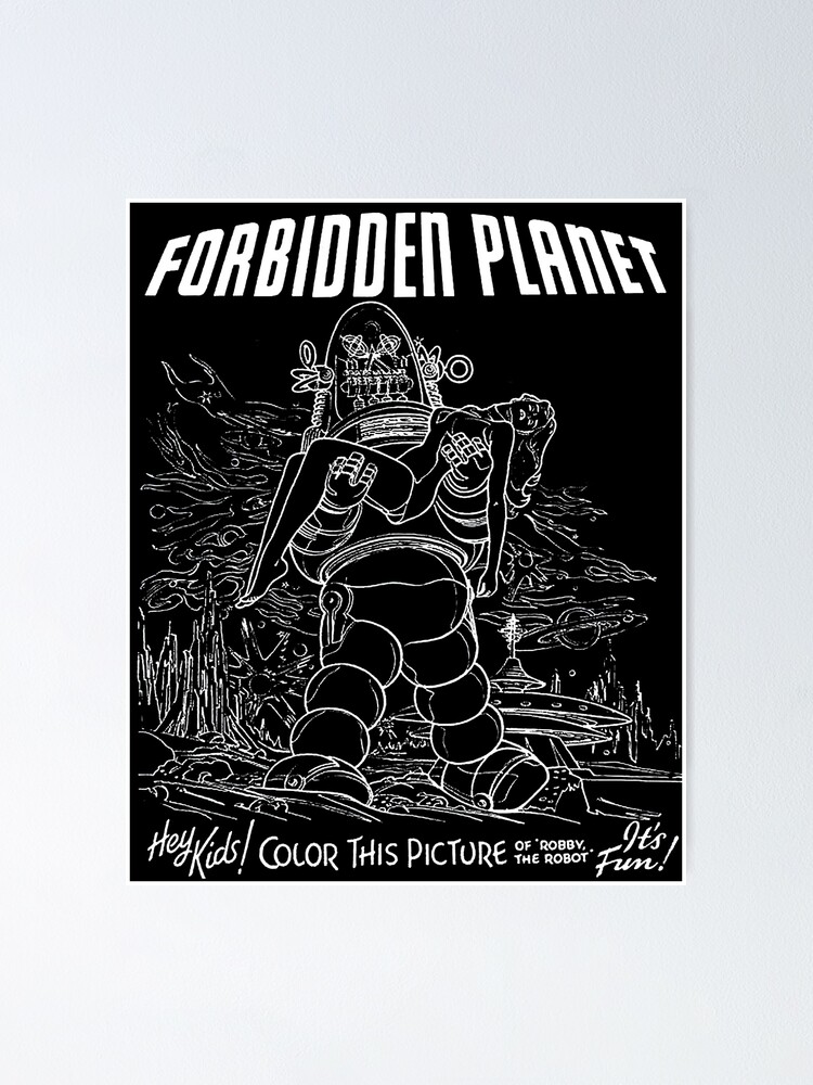 "Robby the Robot Coloring Fun! v.2" Poster for Sale by x1brett | Redbubble