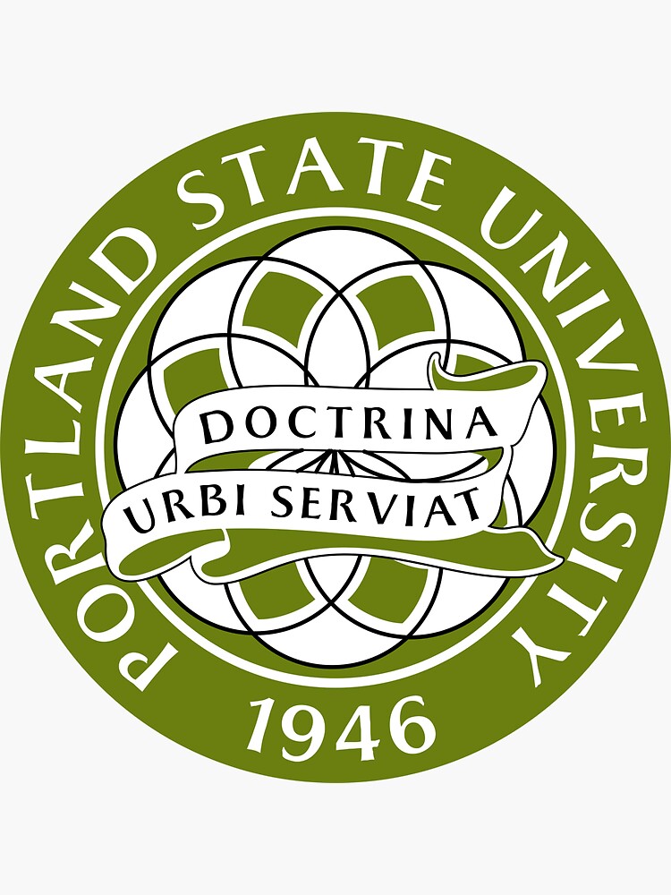 "Portland State College Logo1" Sticker for Sale by Ginastories | Redbubble