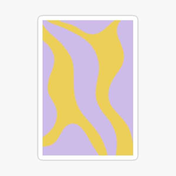 "Wavy Land - Lime And Lilac" Sticker for Sale by GalaxyEyes | Redbubble