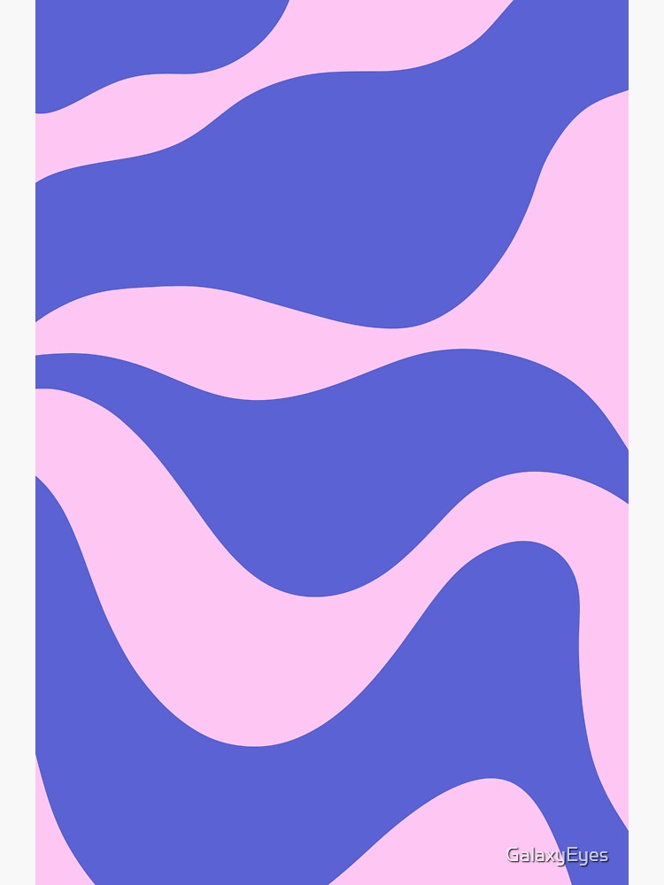 "Wavy Land - Pink And Blue" Sticker for Sale by GalaxyEyes | Redbubble