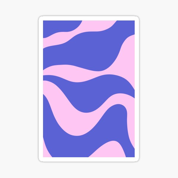 "Wavy Land - Pink And Blue" Sticker for Sale by GalaxyEyes | Redbubble