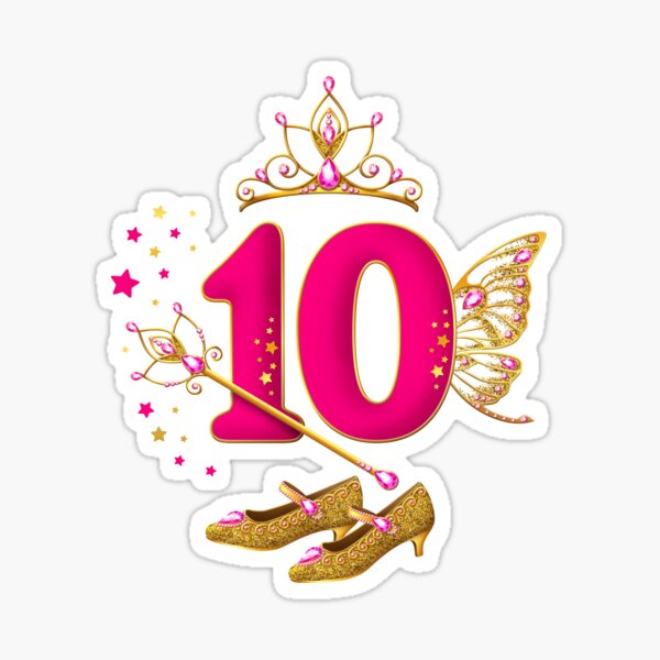 10th Birthday Design Birthday Princess Is 10 Years Old Girl s 10th-birthday-design-birthday-princess-is-10-years-old-girl-s