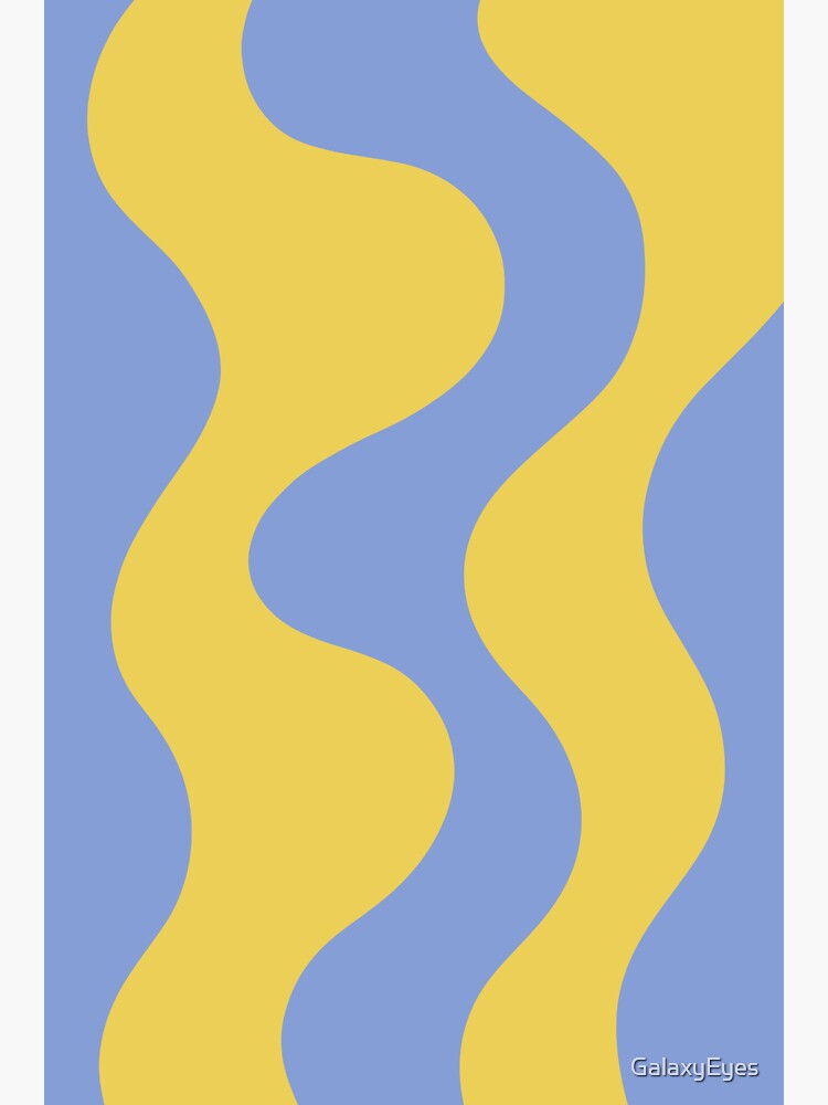 "Wavy Land - Blue And Lime" Sticker for Sale by GalaxyEyes | Redbubble