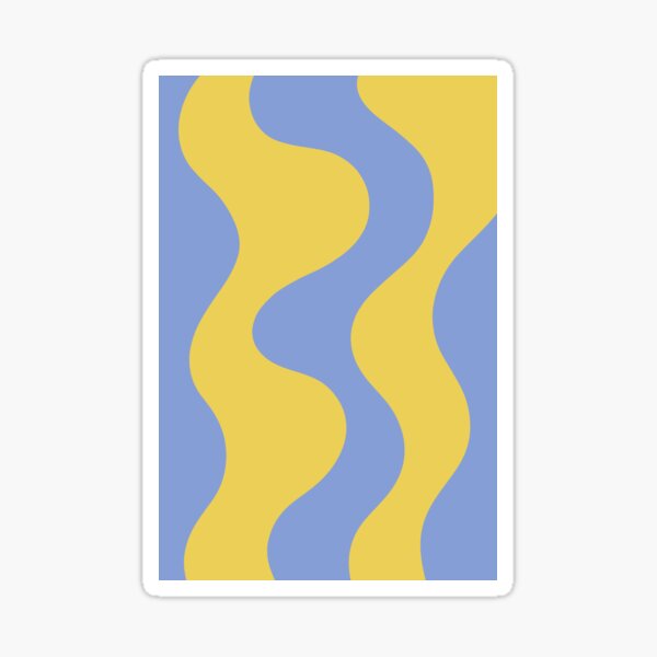 "Wavy Land - Blue And Lime" Sticker for Sale by GalaxyEyes | Redbubble