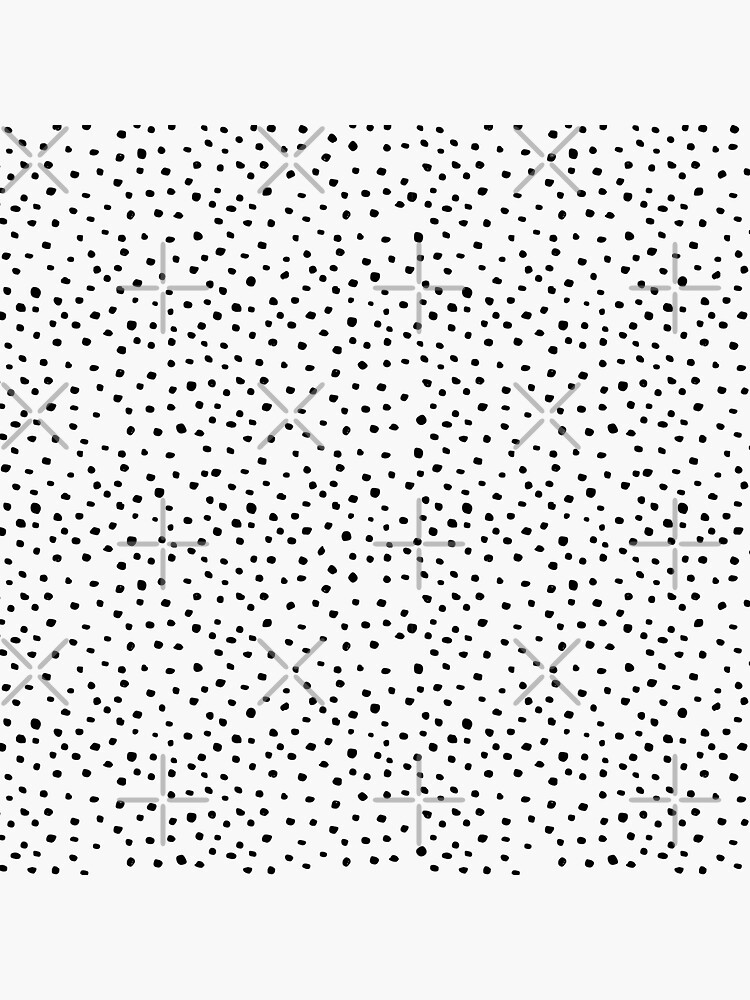"Black & White Dots Doodle" Sticker for Sale by BluePlanet | Redbubble