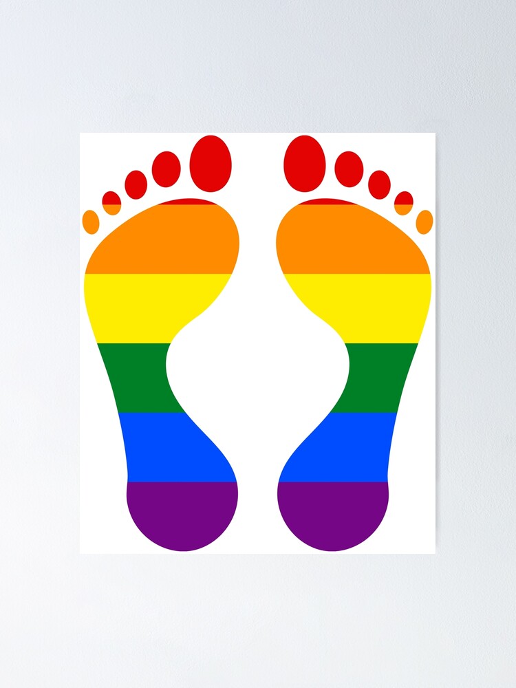 "Rainbow Pride Footprint" Poster for Sale by Onpointholistic | Redbubble