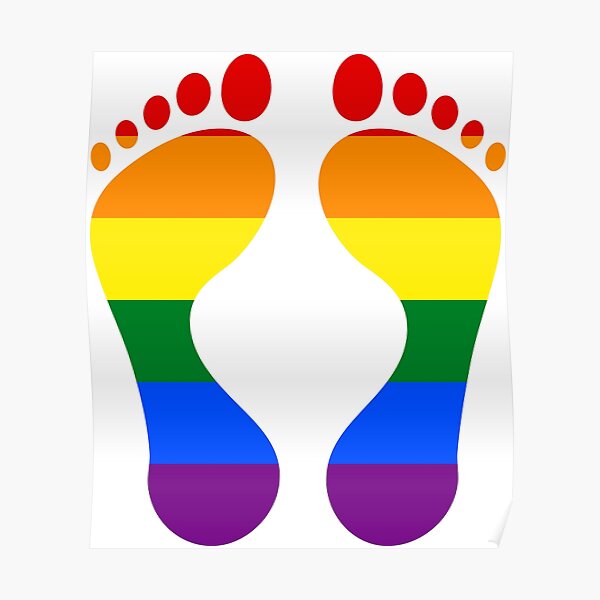 "Rainbow Pride Footprint" Poster for Sale by Onpointholistic | Redbubble