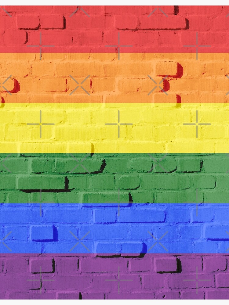 "Rainbow Pride Brick Wall" Poster for Sale by BarthasBasement | Redbubble
