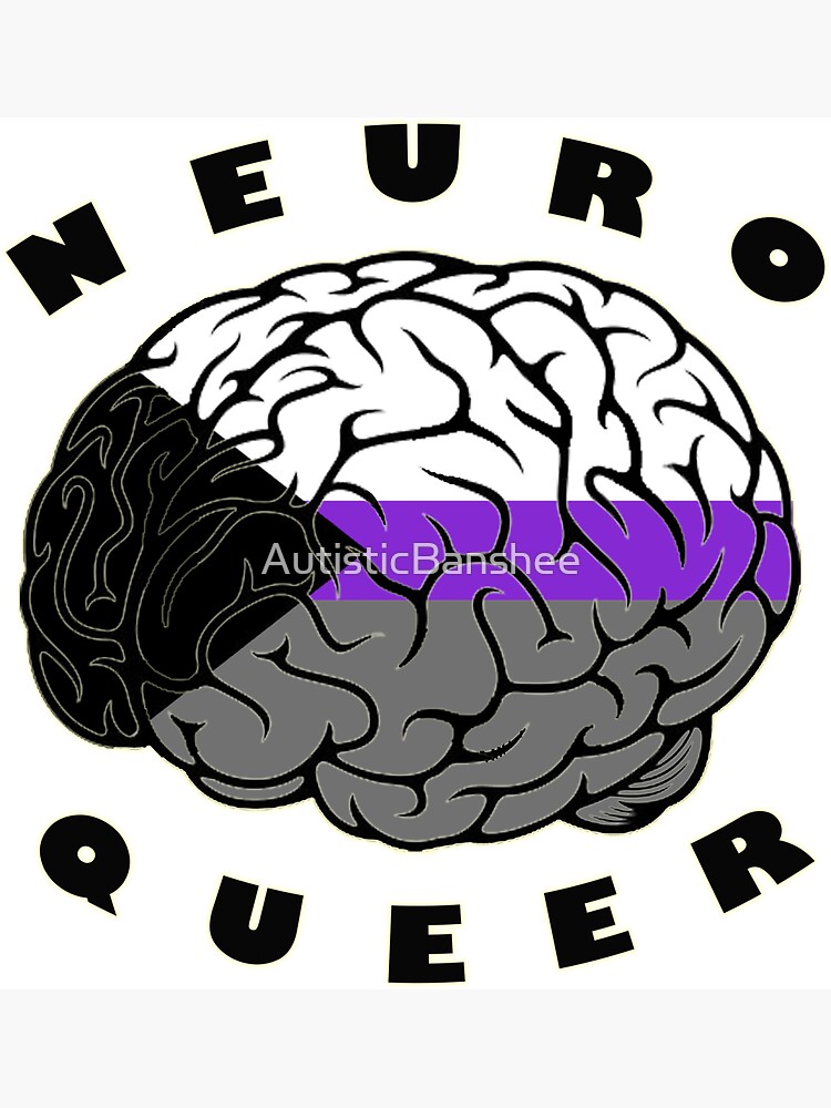 "Neuroqueer Brain - Demi Colors" Sticker for Sale by AutisticBanshee ...