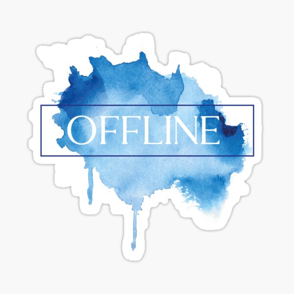 "OFFLINE" Sticker for Sale by jupitesign | Redbubble