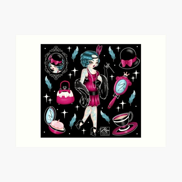 "Flapper Girl Flash" Art Print by CherryMartini | Redbubble