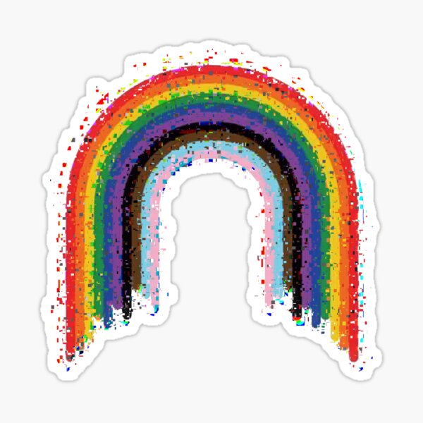 "Static Rainbow" Sticker for Sale by DiaperedFancy | Redbubble