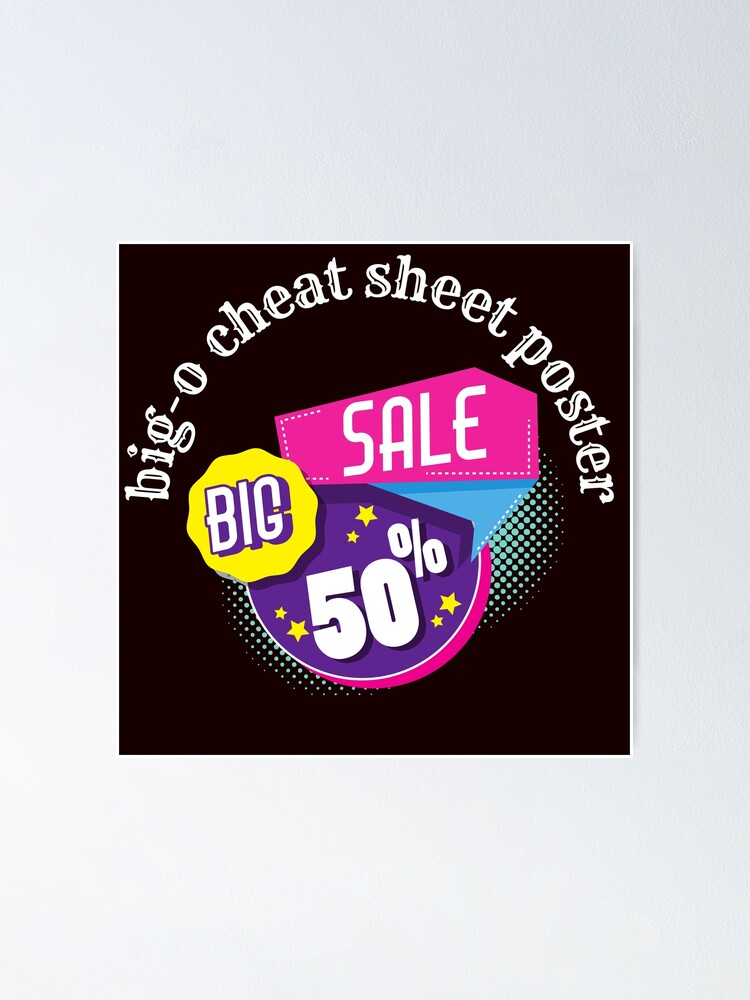 "big-o cheat sheet poster" Poster by badro07 | Redbubble