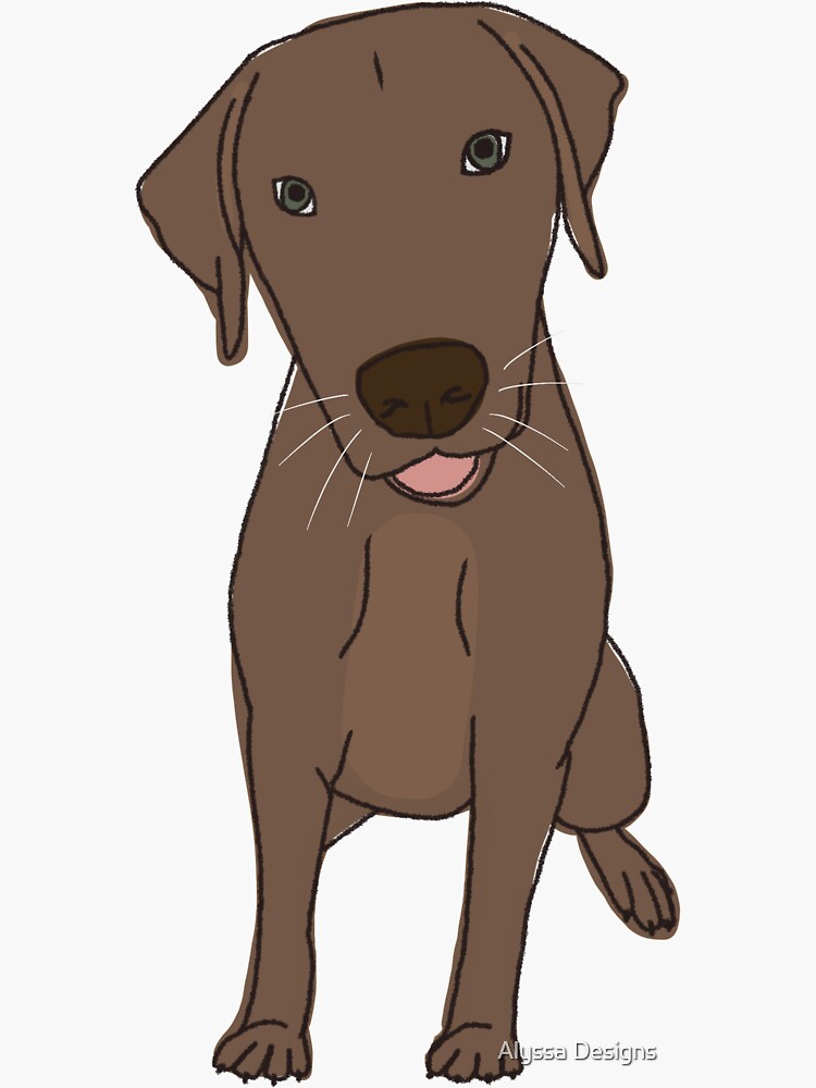 "Chocolate Lab " Sticker for Sale by alyssafellman | Redbubble