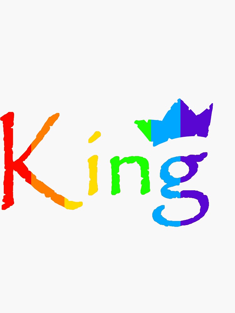 "Rainbow King design" Sticker for Sale by levval | Redbubble