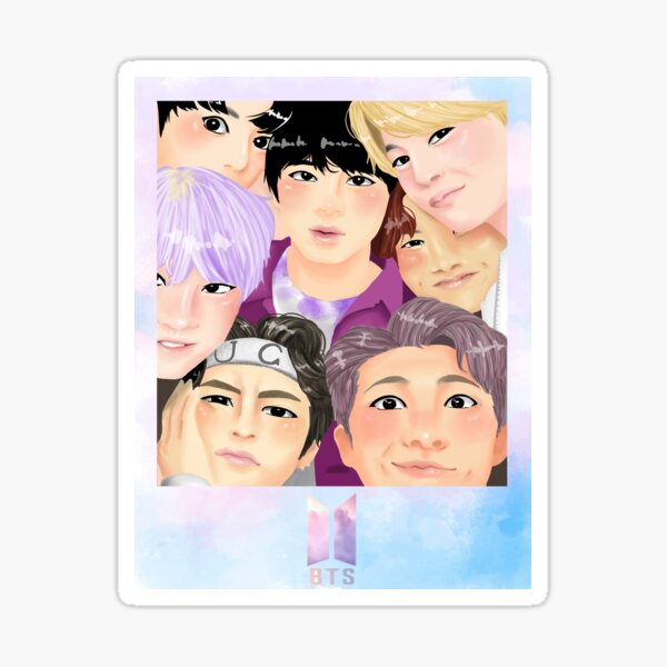 "Bts OT7 " Sticker by harumajpg | Redbubble