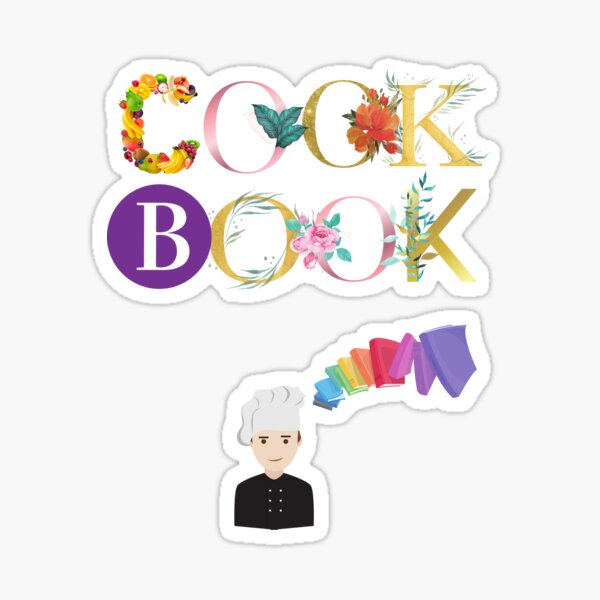 "Cook Book Creative Art " Sticker for Sale by Lifetime2Shop | Redbubble