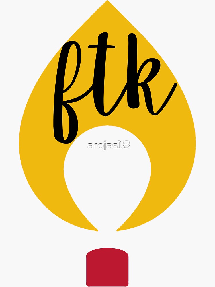 "FTK Flame " Sticker for Sale by arojas18 | Redbubble