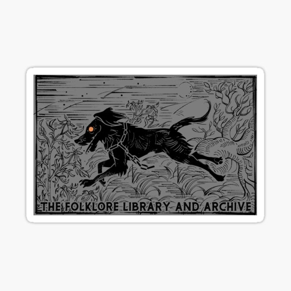 "Black Dog" Sticker for Sale by Folklorelibrary | Redbubble