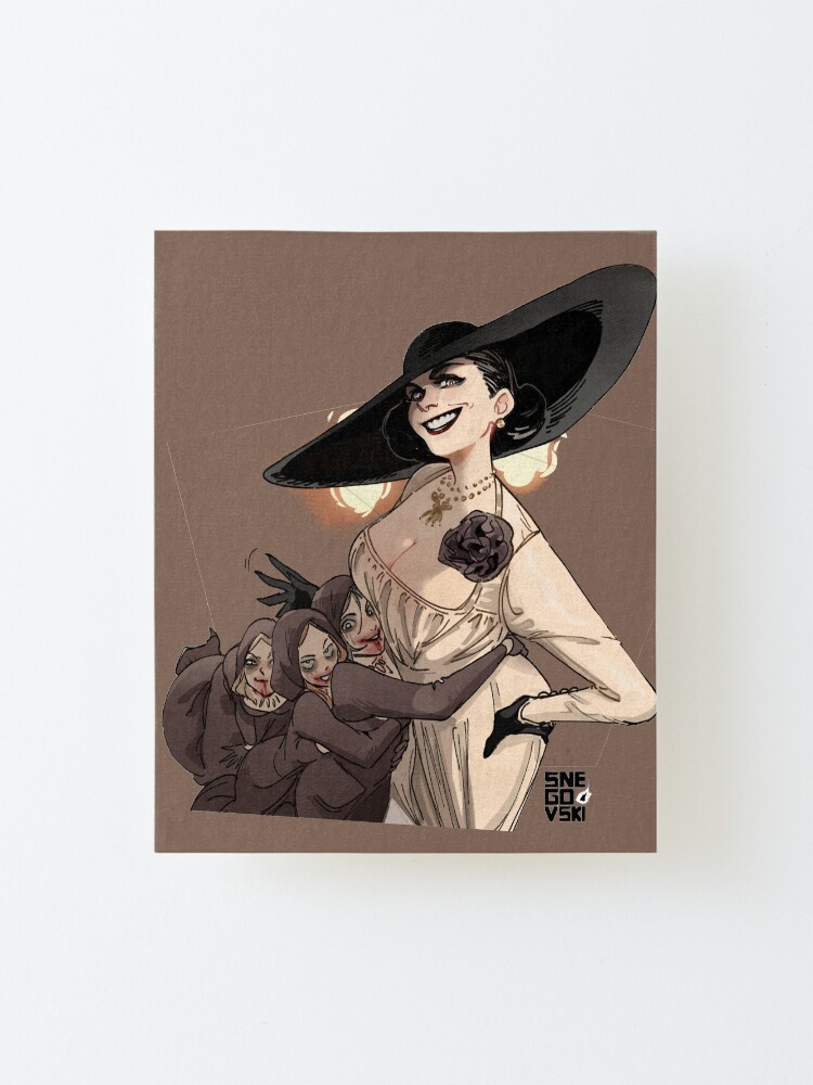 "Lady Dimitrescu Resident Evil Village RE8 " Mounted Print for Sale by ...