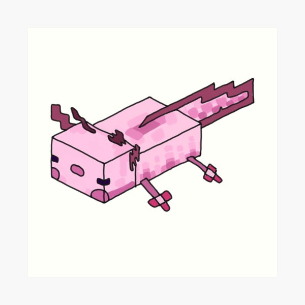 Minecraft Axolotl Art Prints | Redbubble
