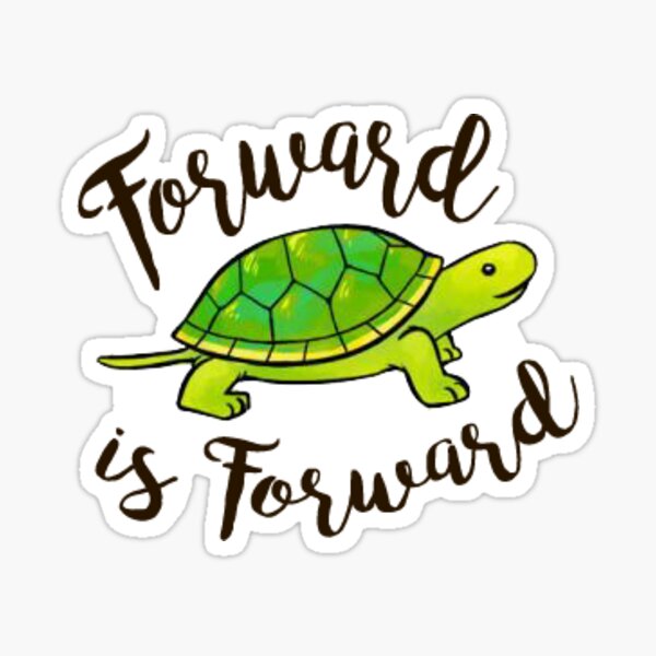 "Forward is Forward" Sticker by tmknipp | Redbubble