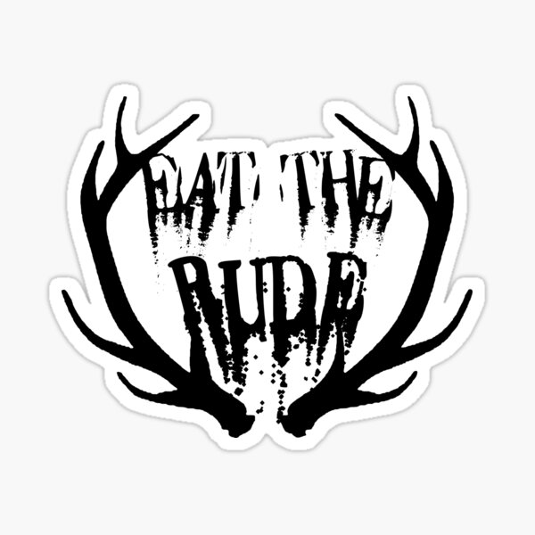 "Eat the Rude - black" Sticker for Sale by CJWinchester | Redbubble