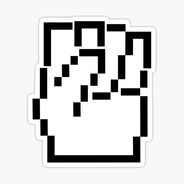 "Bitmap Fist" Sticker by AlienStickers | Redbubble