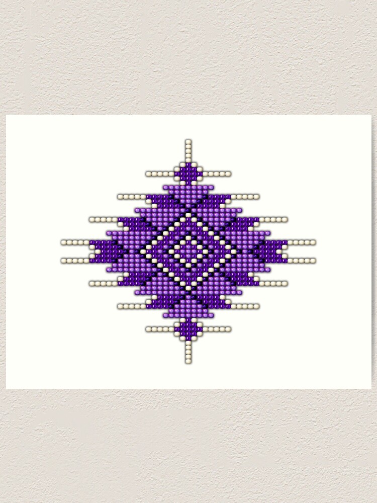 "Purple Native American-Style Sunburst" Art Print for Sale by ...