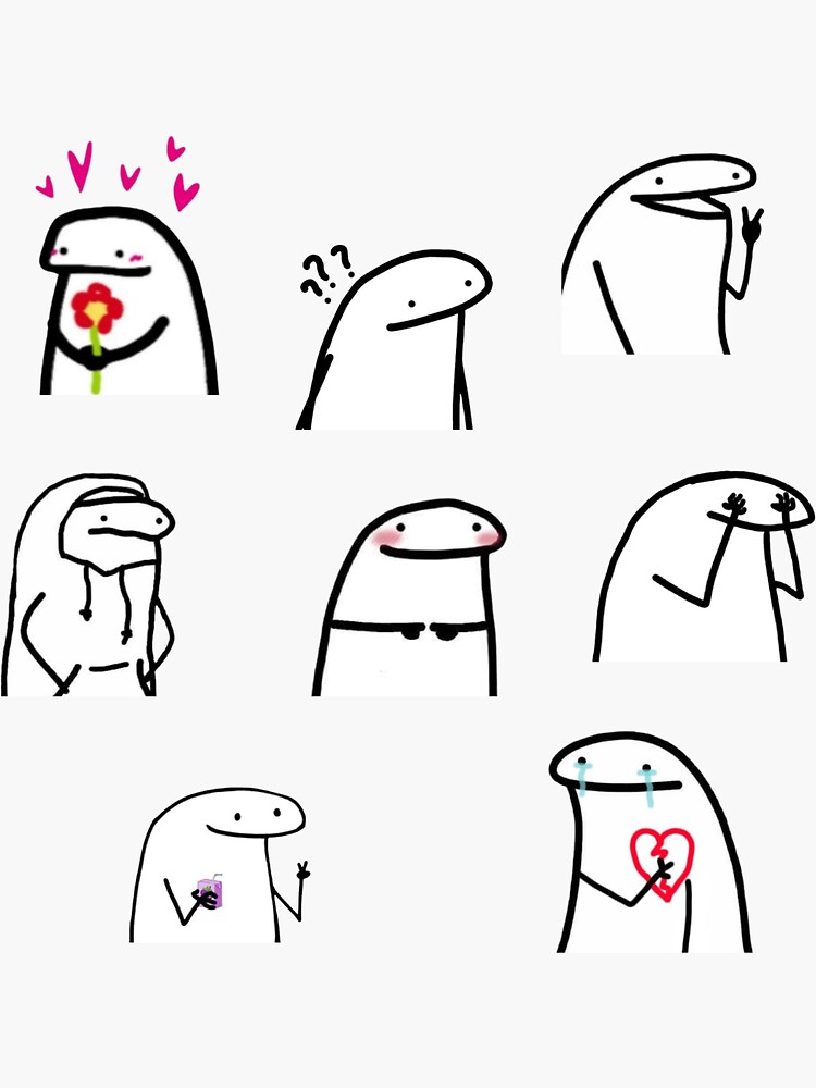 Pegatina «Conjunto de sticker de flork 8» de lia-sk8 | Redbubble