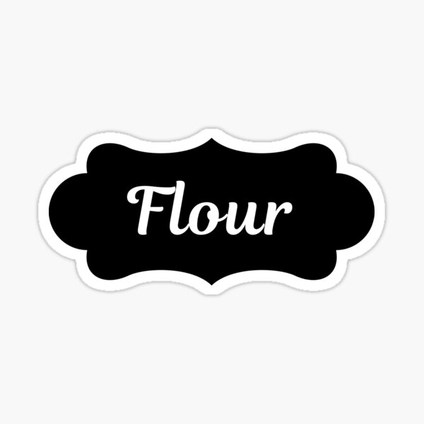 "Flour pantry organisation sticker - find your thing " Sticker for Sale ...