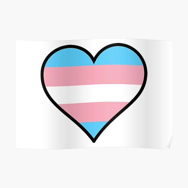 "Transgender Pride Heart" Poster by echohicks1117 | Redbubble