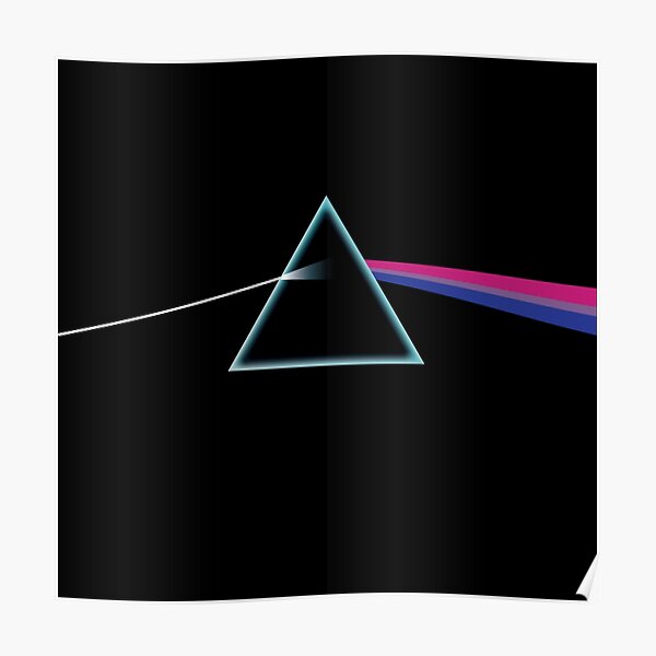 "dark side of the moon - bisexual pride flag" Poster by sarahhill787 ...