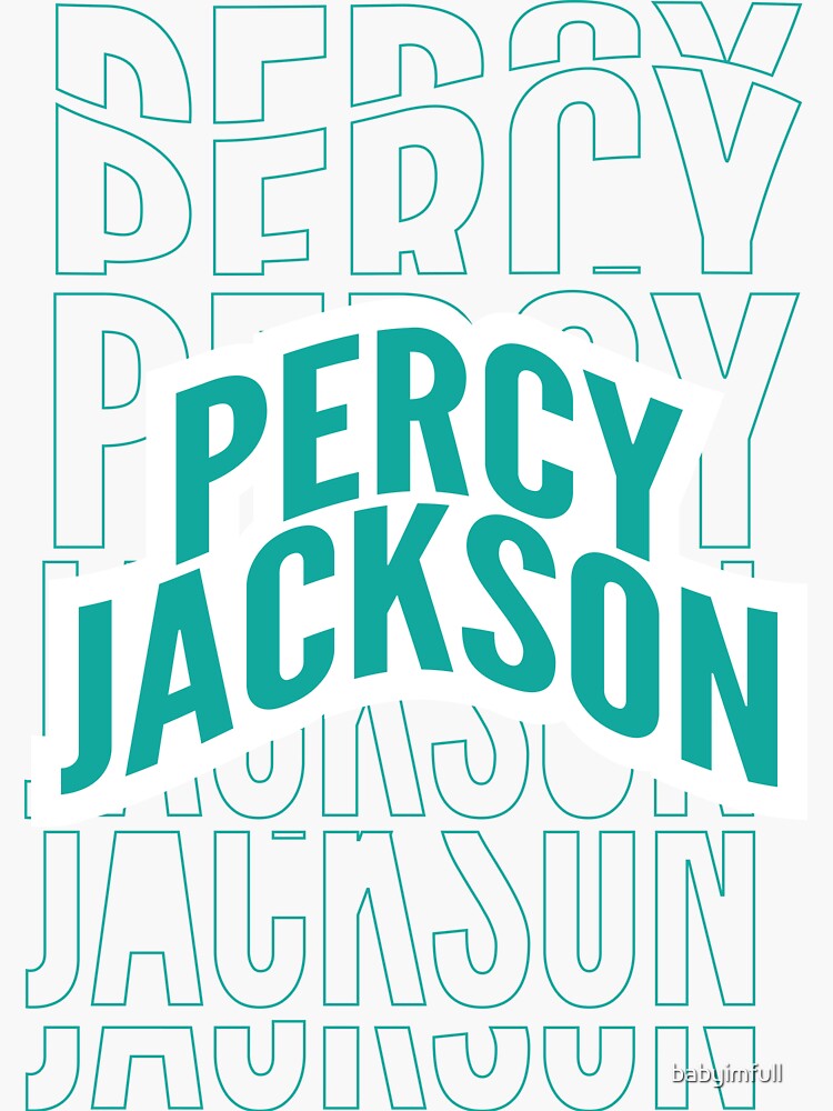 Pegatina «Percy Jackson - Percy Jackson Typography» de babyimfull ...