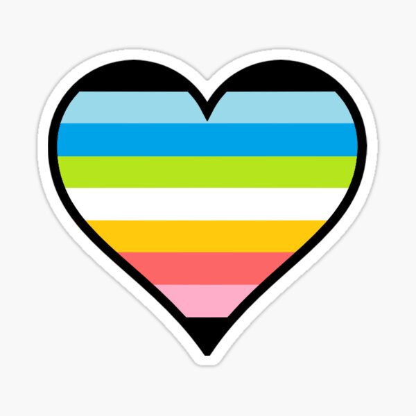 "Queer Pride Heart" Sticker for Sale by echohicks1117 | Redbubble