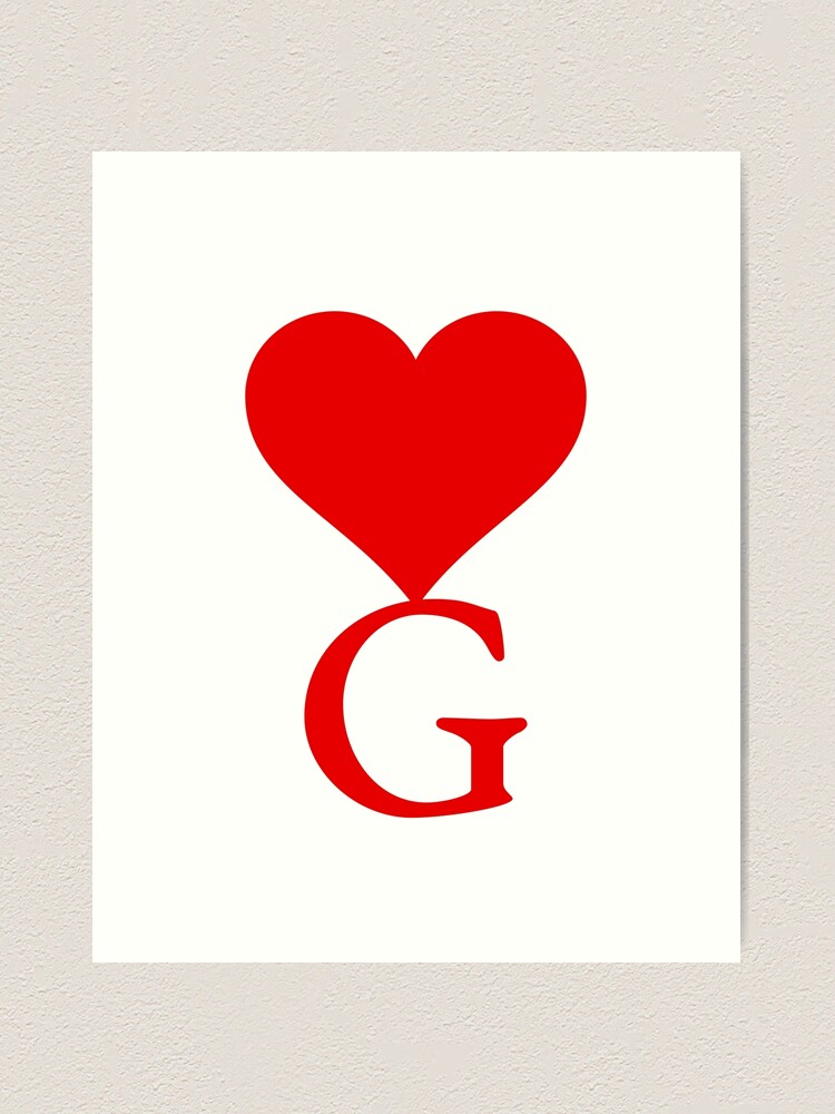 G Letter In Heart