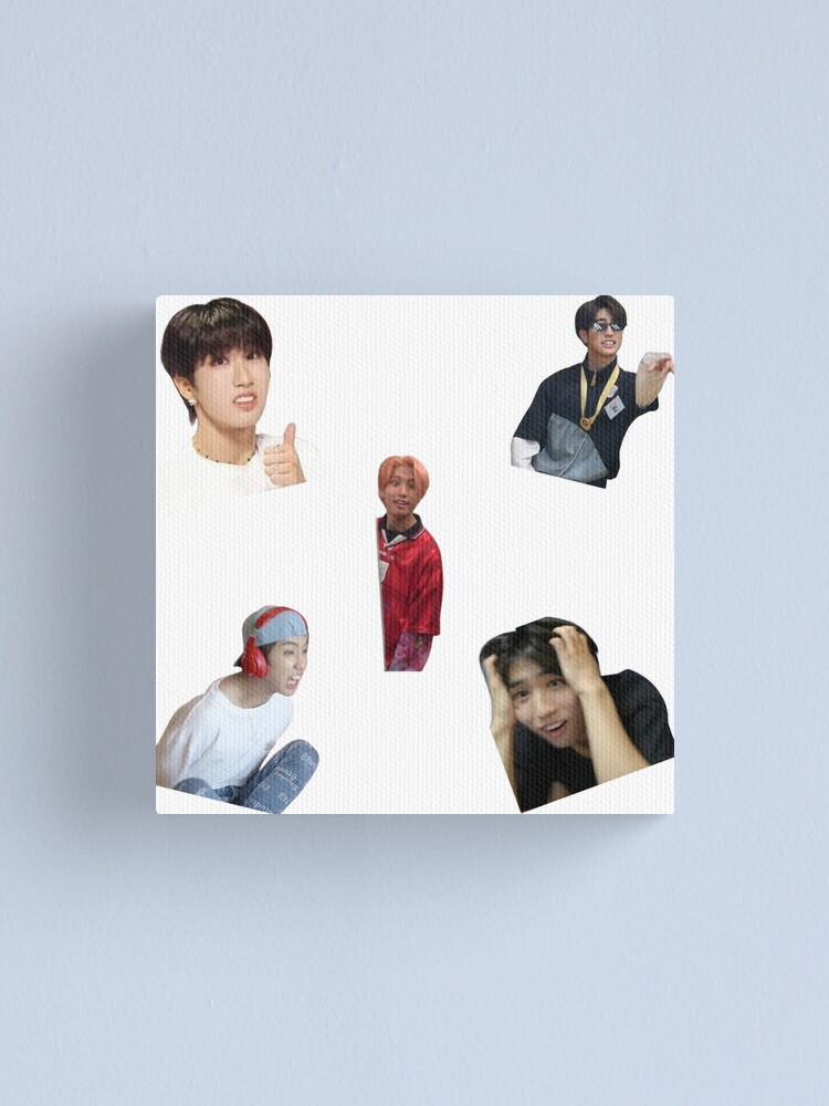 "Stray Kids Han Jisung Funny Meme Face Sticker Pack (2)" Canvas Print ...