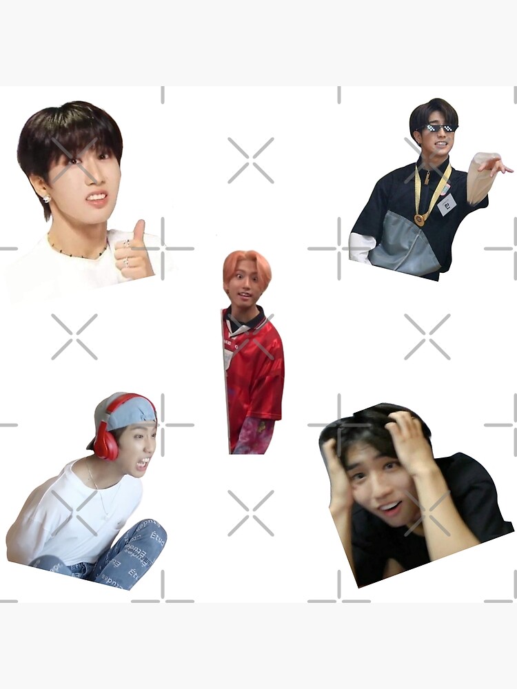 "Stray Kids Han Jisung Funny Meme Face Sticker Pack (2)" Canvas Print ...