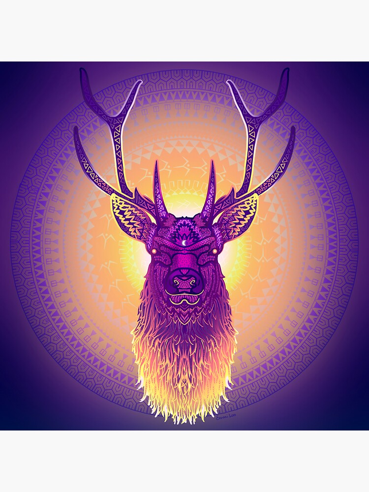 "Stag Spirit Animal" Sticker for Sale by EmmiLooArt | Redbubble