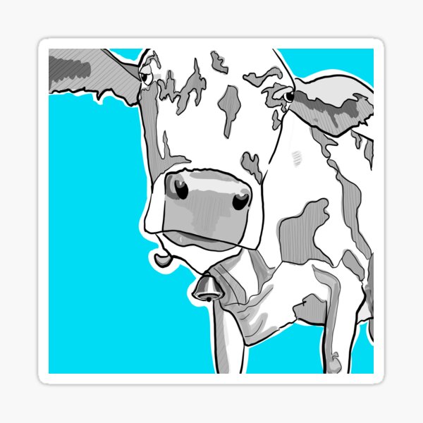 "Cow, yeah!" Sticker for Sale by Stewnamie | Redbubble