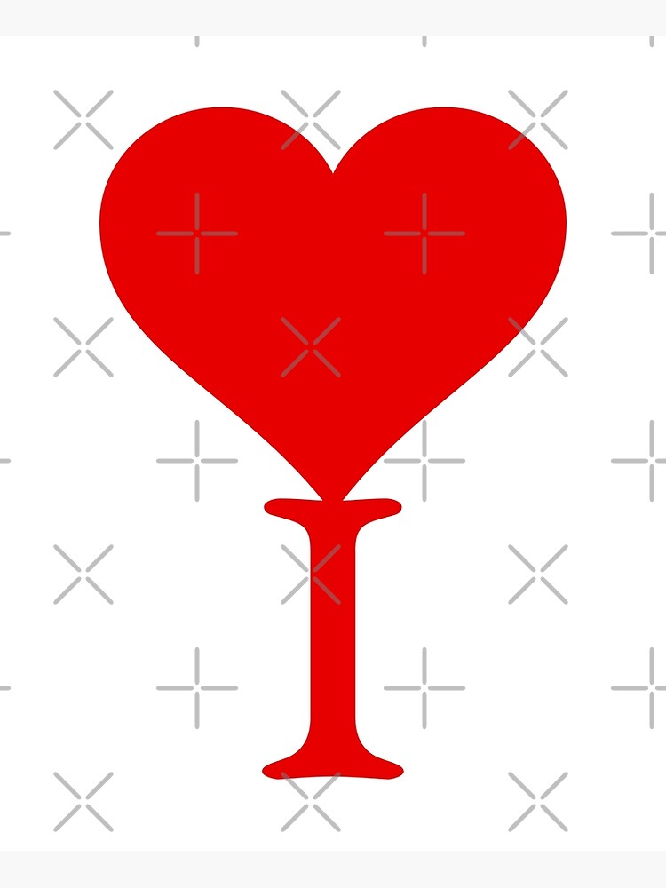 Póster «Corazón con la inicial de la letra I» de ronaldsonou | Redbubble